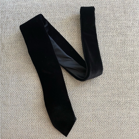 Murano | Accessories | Murano Mens Black Velvet And Silk Formal Tie ...